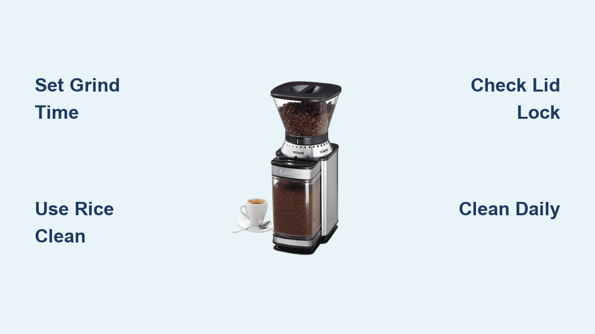 How to Use Cuisinart Coffee Grinder: Quick Guide