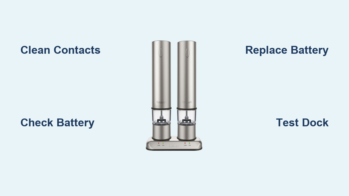 Cuisinart Salt and Pepper Mill Not Charging? Fix It Fast