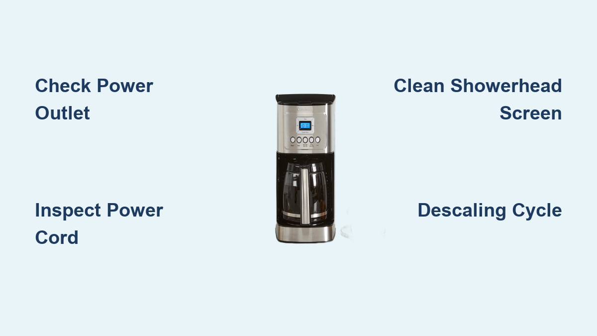Fix Cuisinart Coffee Maker Not Working Issue