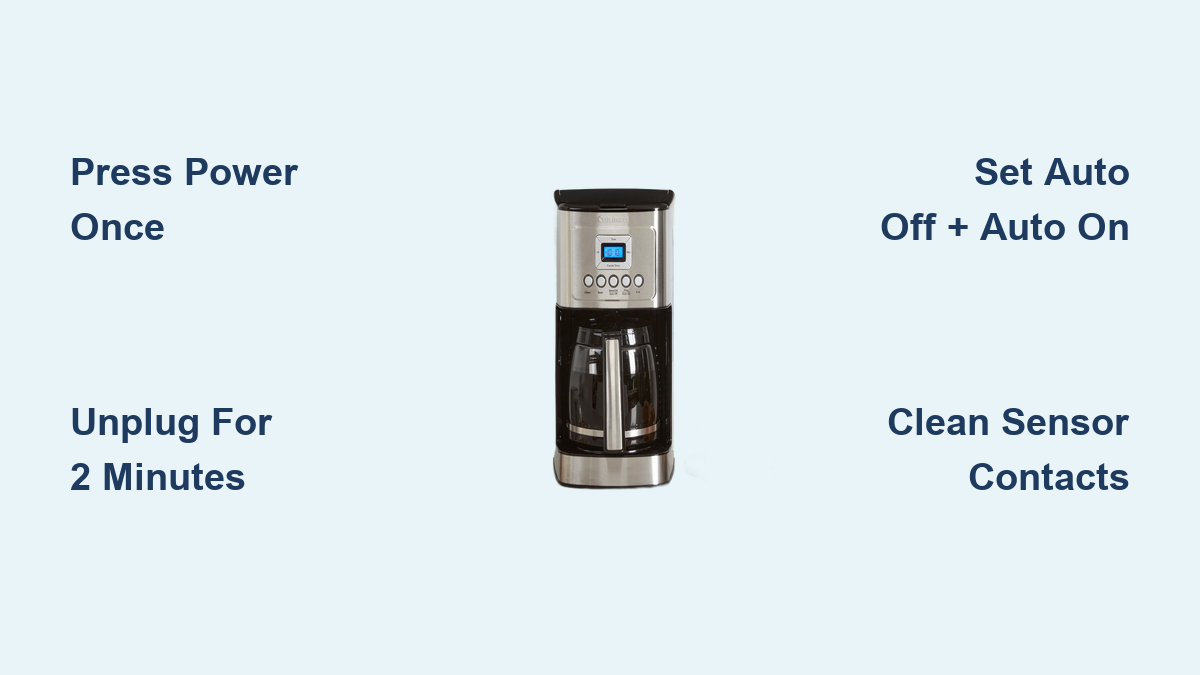 How to Turn Off Cuisinart Coffee Maker