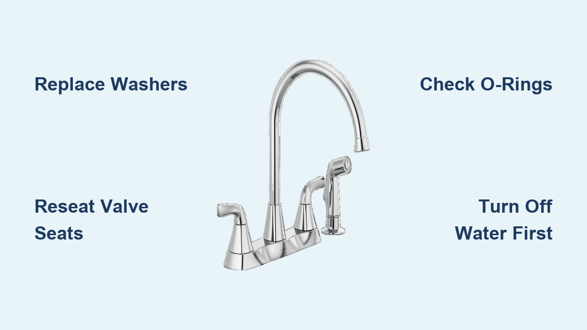How to Fix a Dripping Two Handle Kitchen Faucet